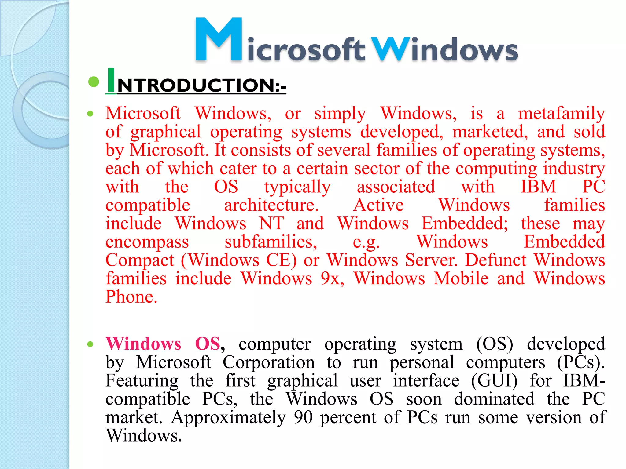 Introduction to ms windows | PDF