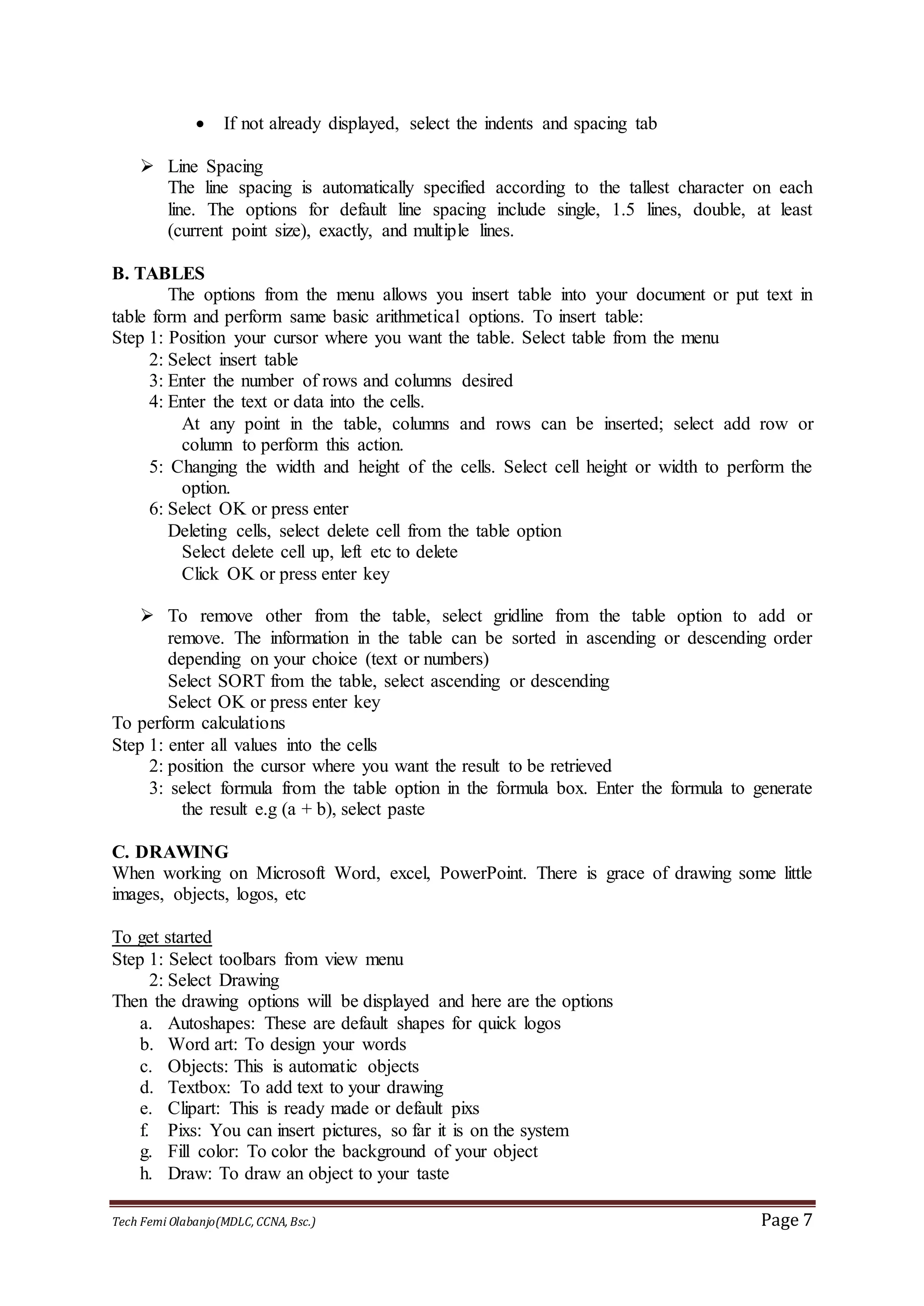 Introduction to ms word | DOCX