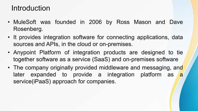 Introduction To Mulesoft Pptx Cloud Computing Internet