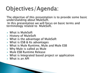 Introduction to mule soft | PPT