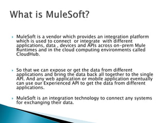 Introduction to mule soft | PPT