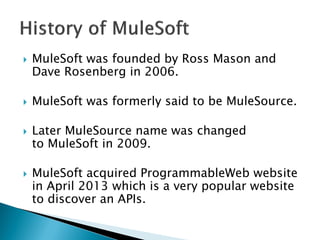 Introduction to mule soft | PPT