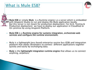 Introduction to mule soft | PPTX