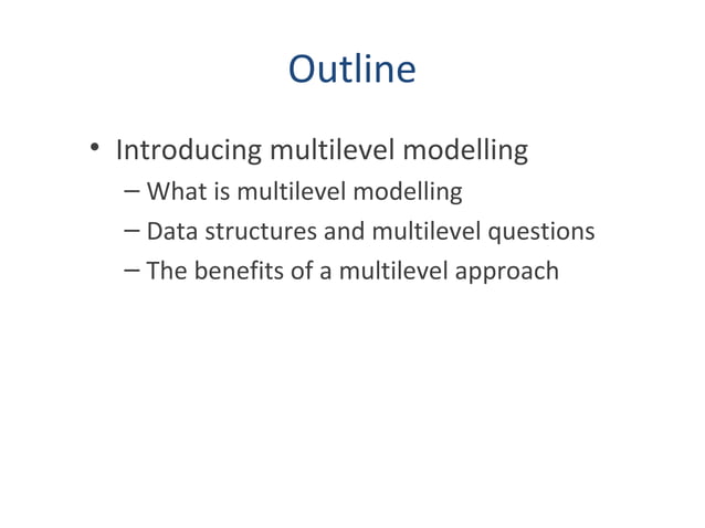 Introduction to multilevel modelling | Ian Brunton-Smith | PPT | Technology & Computing