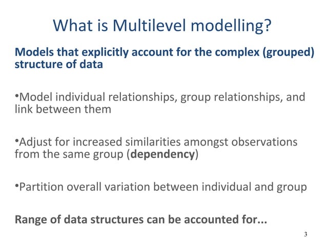 Introduction to multilevel modelling | Ian Brunton-Smith | PPT | Technology & Computing