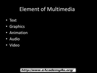 Introduction to multimedia | PPT