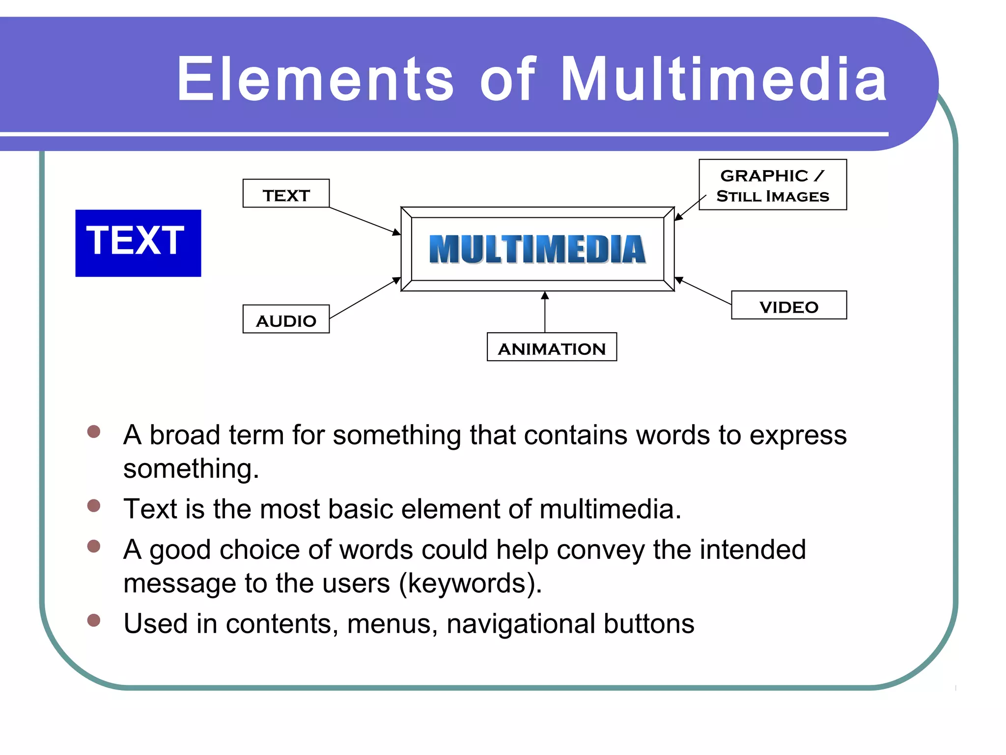 Introduction to multimedia | PPT