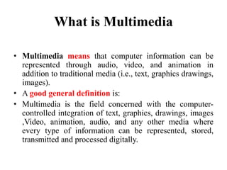 Introduction to multimedia | PPTX