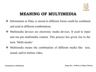 Introduction to multimedia | PDF | Digital Audio | Computer Software ...