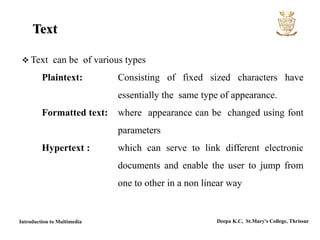 Introduction to multimedia | PDF | Digital Audio | Computer Software ...