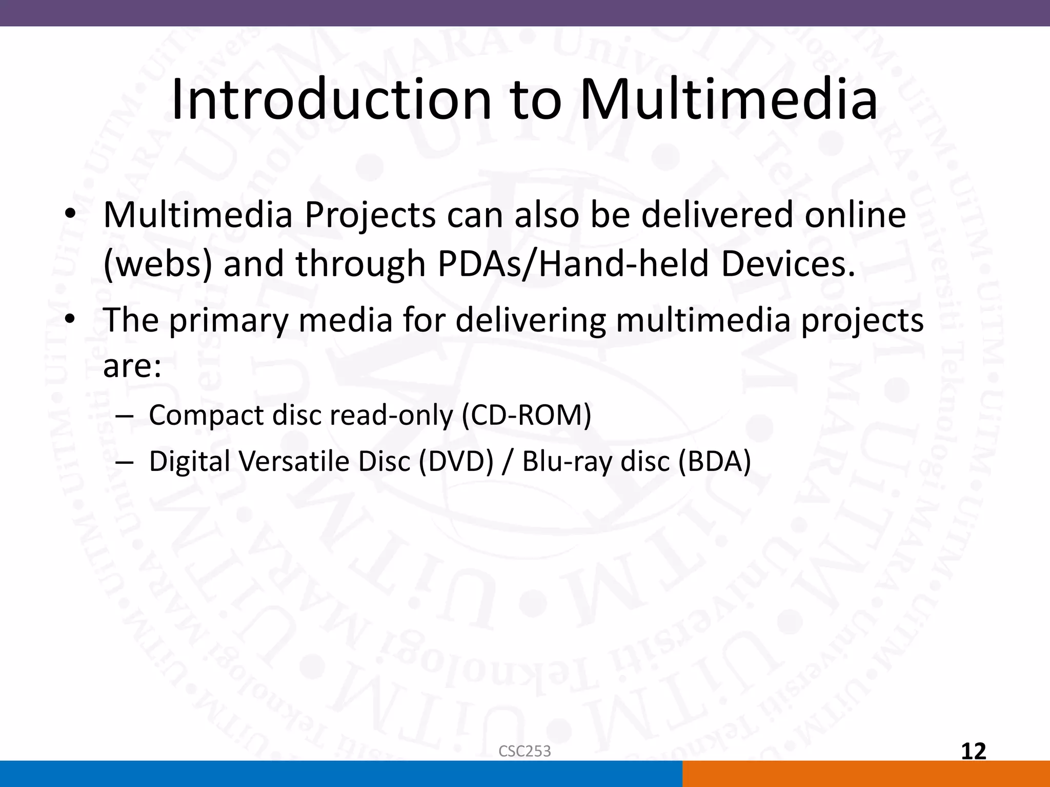 Introduction to Multimedia | PPT