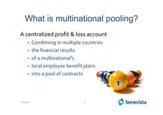 Introduction to multinational pooling of employee benefits | PDF