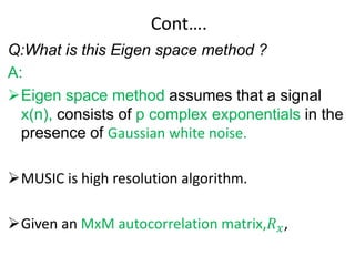 Introduction to multiple signal classifier (music) | PPTX