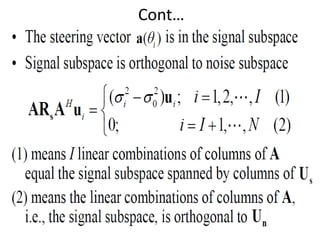 Introduction to multiple signal classifier (music) | PPTX