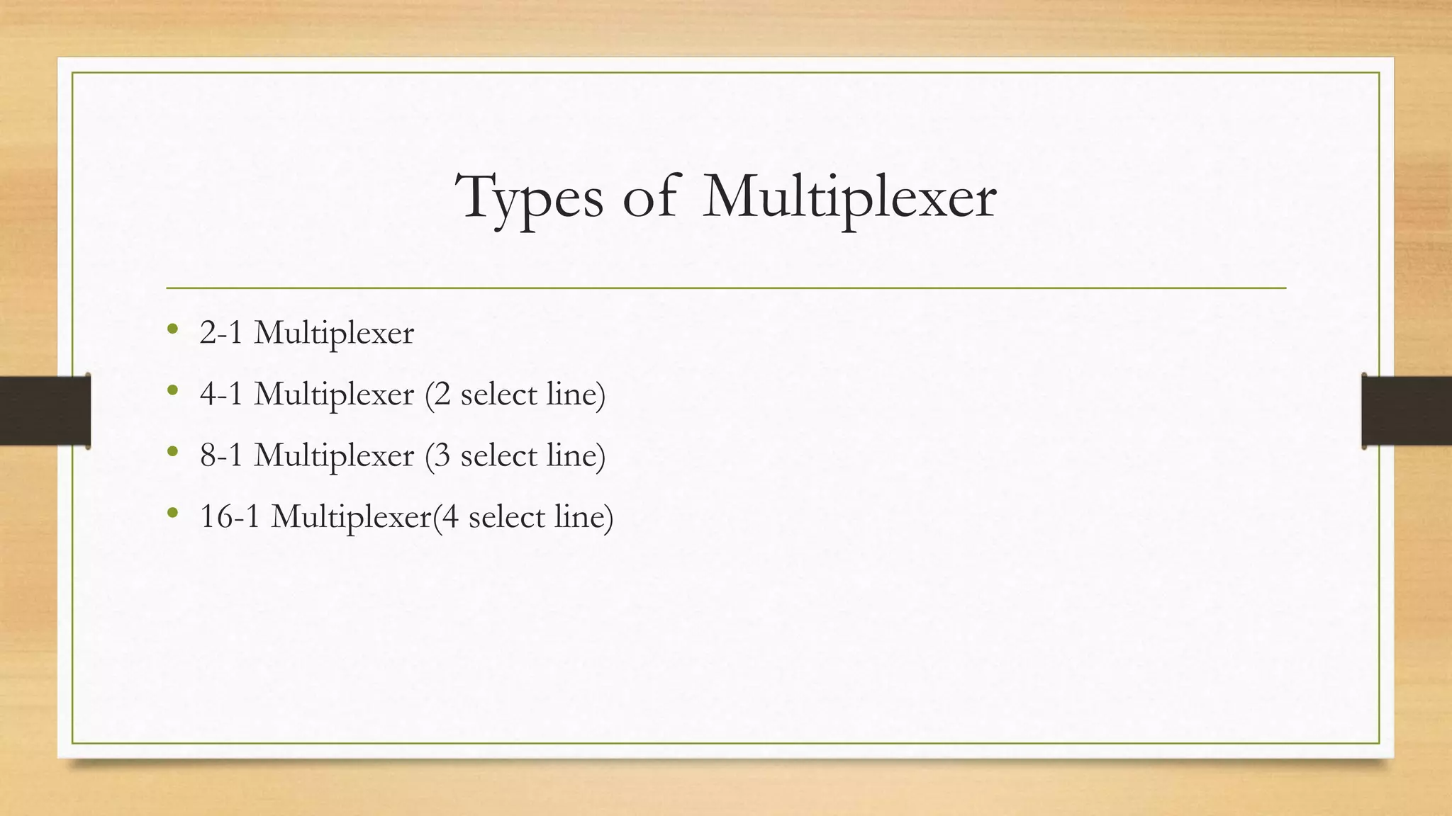 Introduction to multiplexer and demultiplexer | PPTX | Technology ...