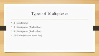 Introduction to multiplexer and demultiplexer | PPTX