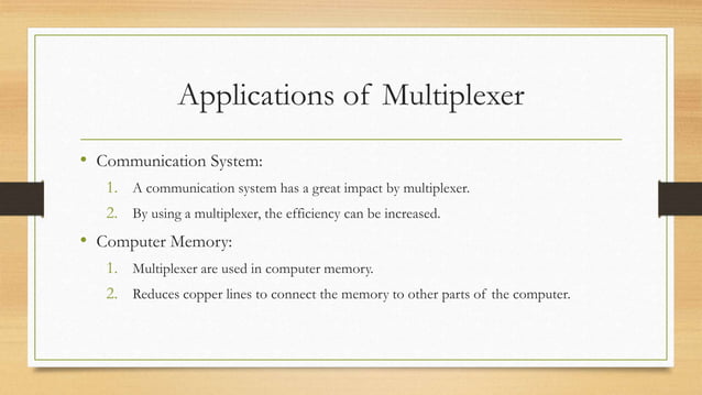 Introduction to multiplexer and demultiplexer | PPTX | Technology & Computing