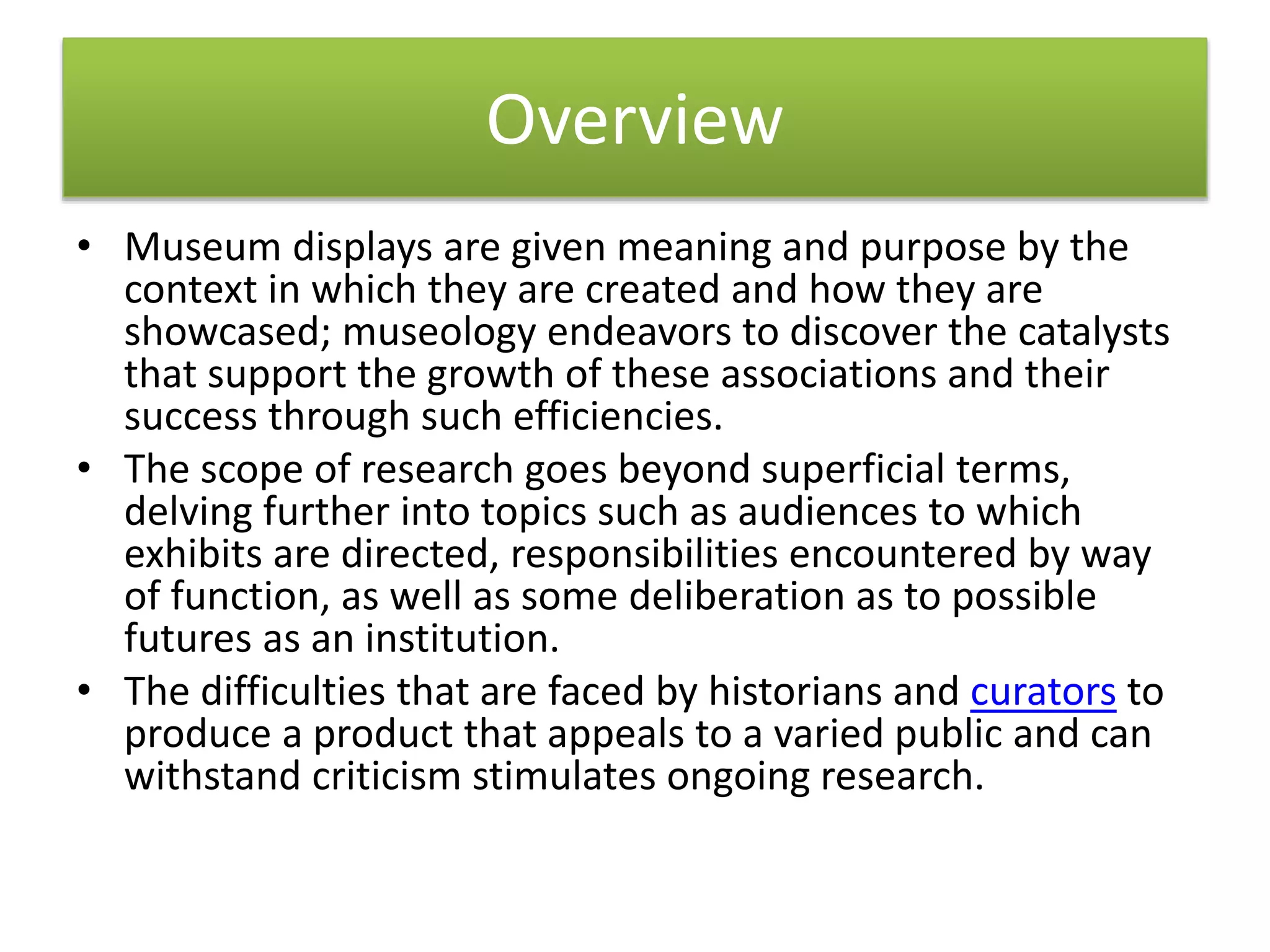 Introduction to museology | PPTX