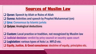 Introduction to muslim law, lec 01 | PDF | Islam | Religion & Spirituality