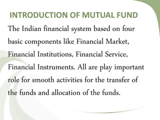 Introduction to mutual fund | PPTX
