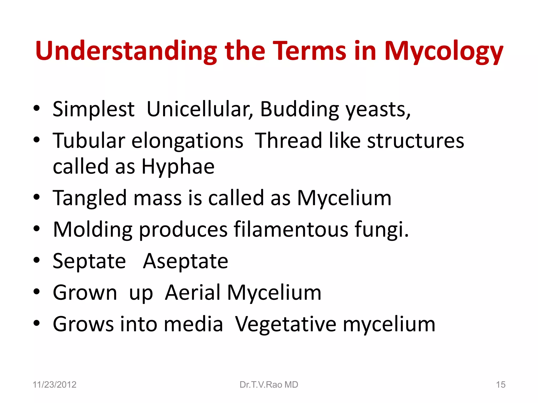 Introduction to mycology | PPTX