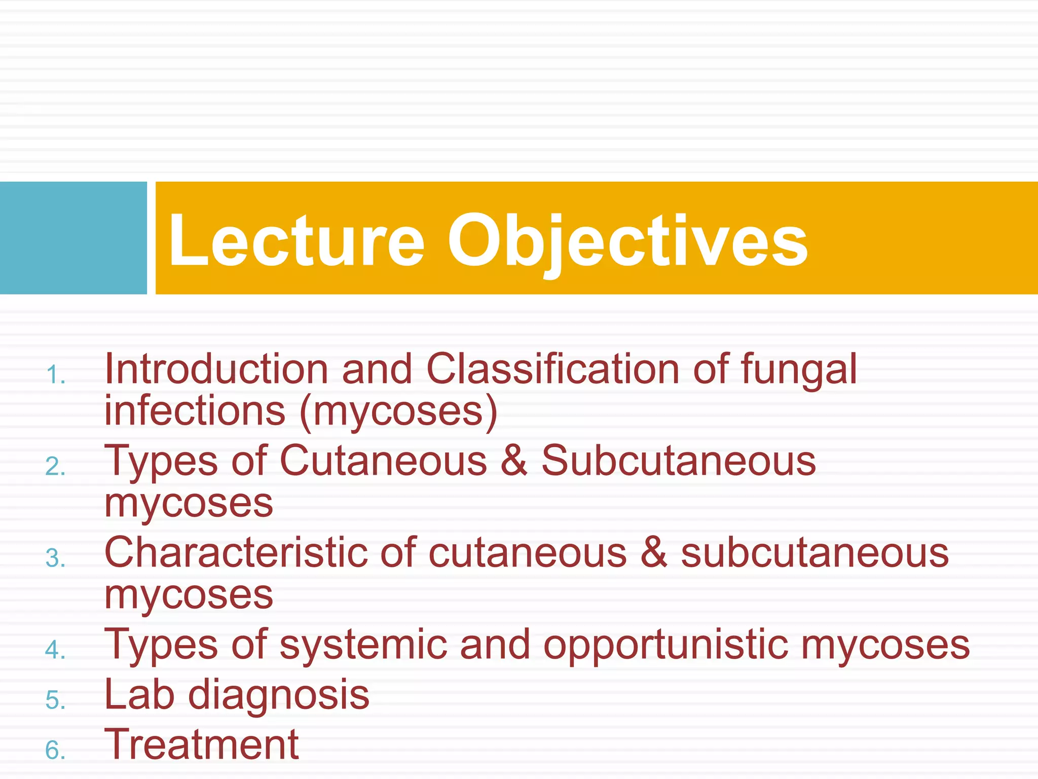 introduction to mycology (1).ppt | Skin and Dermatology | Diseases and Conditions