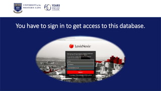 Introduction to My LexisNexis | PPT