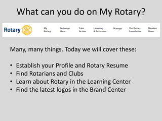 Introduction to My Rotary | PPTX