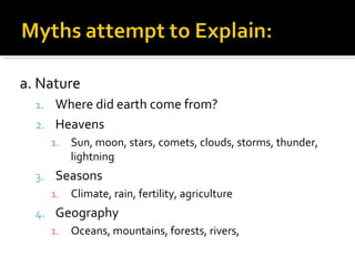 Introduction to mythology greeks | PPT