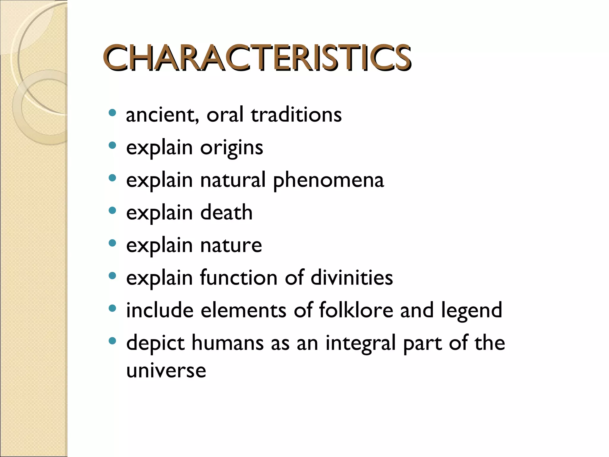 Introduction to Mythology | PPT