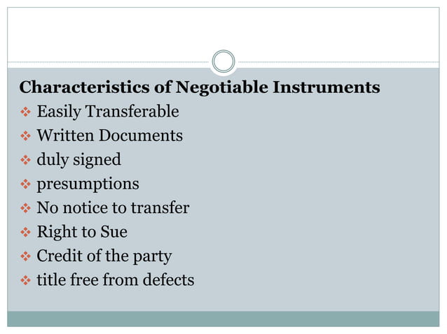 Introduction to Negotiable Instruments Act | PPTX | Consumer Banking ...