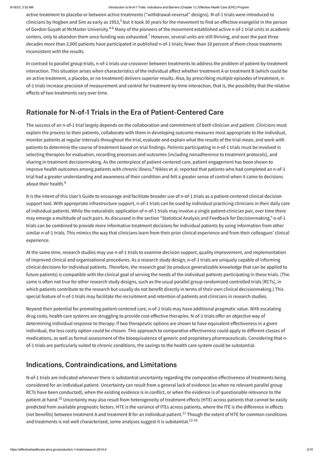 Introduction to N-of-1 Trials_ Indications and Barriers (Chapter 1 ...