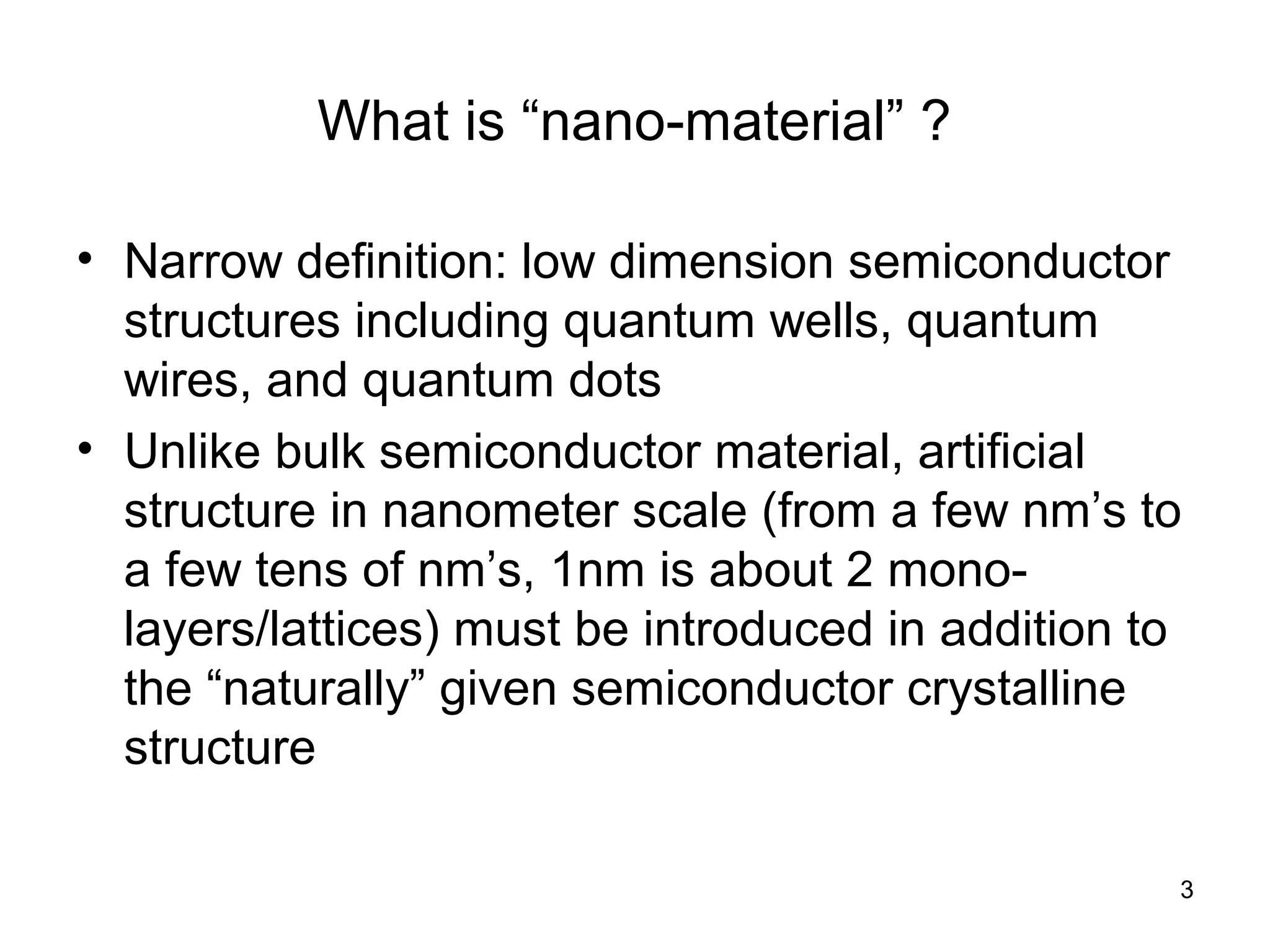 Introduction to nano materials | PPT