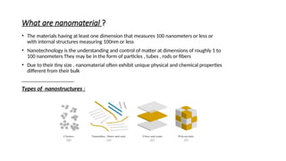 Introduction to nanomaterial ,structure and various types of ...