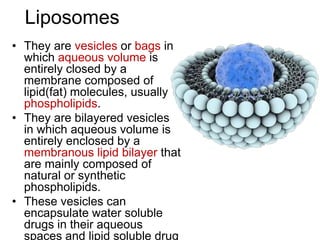 NANOSYSTEMS - Vesicles, Liposomes, Polymeric micelles & Dendrimers | PPTX