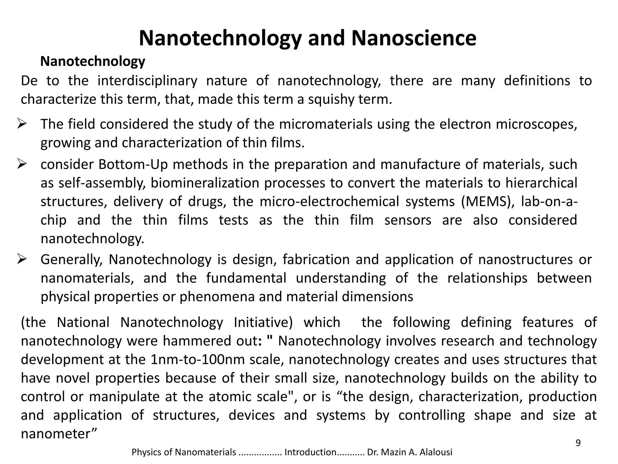 Introduction to nanoscience and nanomaterials in nature | PPTX