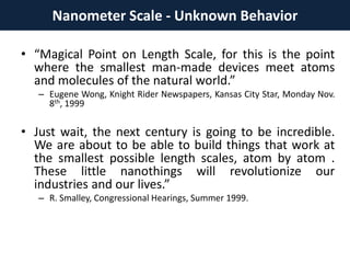 Introduction to nanoscience and nanotechnology | PPTX