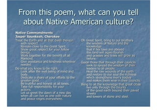 Introduction To Native American Literature | PDF