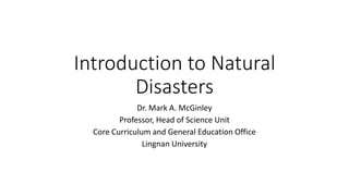 Introduction to natural disasters | PPTX