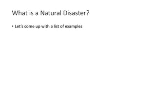 Introduction to natural disasters | PPTX