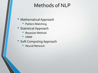 Introduction to natural language processing, history and origin | PPTX
