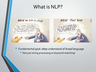 Introduction to natural language processing, history and origin | PPTX