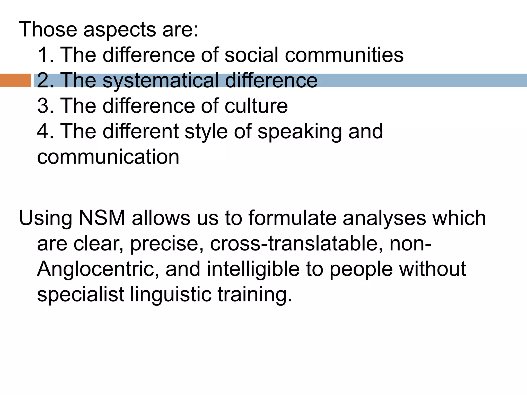 Introduction to natural semanticsmetalanguage | PPTX