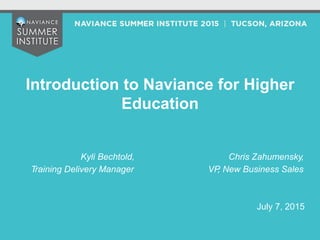 Introduction to Naviance for Higher Ed | PDF