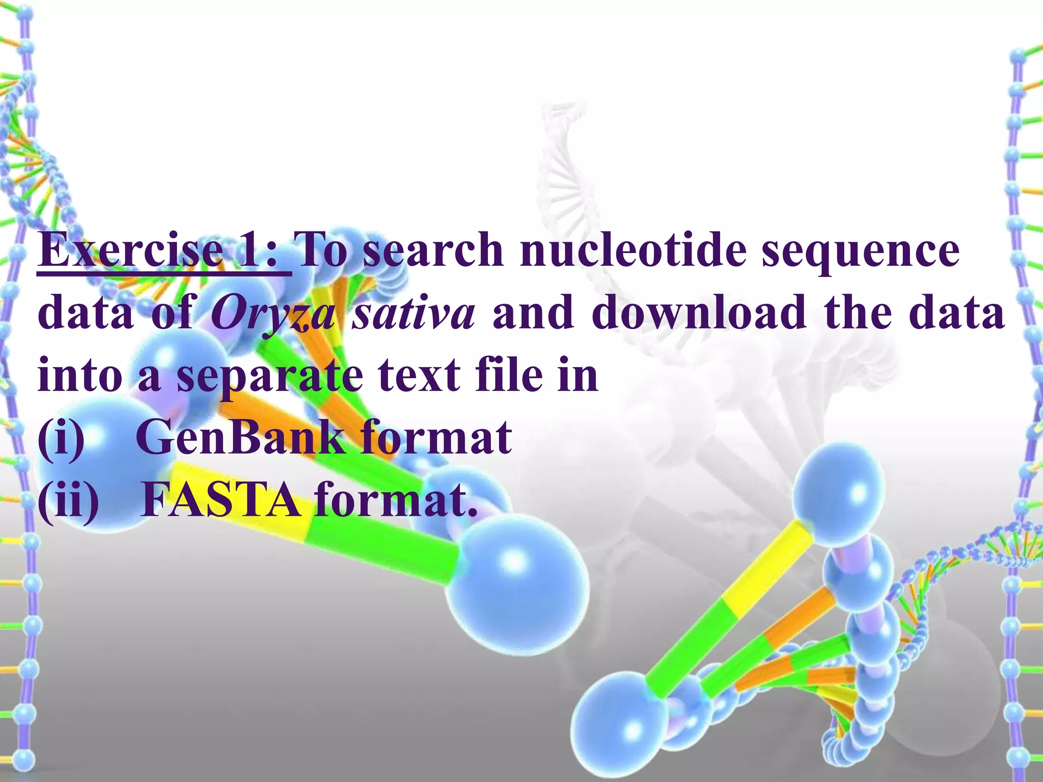 Introduction To Ncbi Pptx Databases Computer Software And