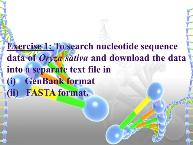 Introduction To Ncbi Pptx Databases Computer Software And Applications
