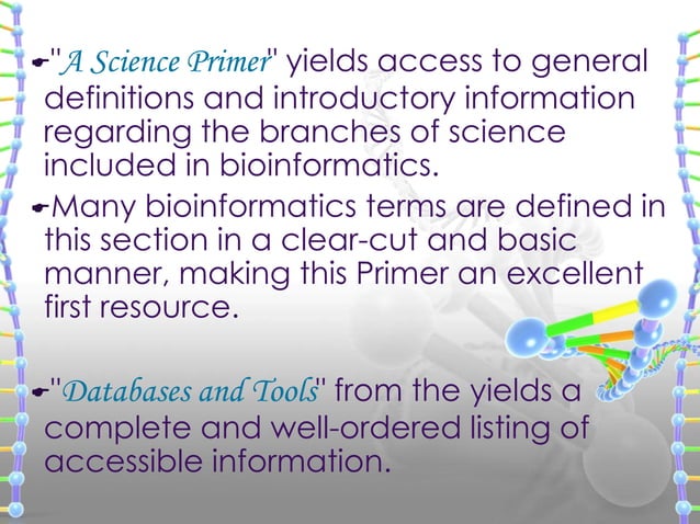 Introduction To Ncbi Pptx Databases Computer Software And