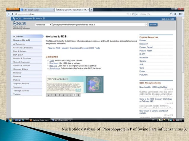 Introduction to ncbi, embl, ddbj | PPTX