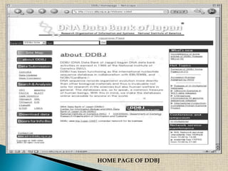Introduction to ncbi, embl, ddbj | PPTX