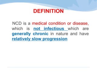 INTRODUCTION TO NCDs | PPTX